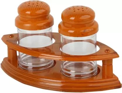 Janta Plastics Kitchenware Salt and Pepper Jar Set with Stand for ...