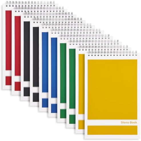Amazon.com : EOOUT 10 Pack Top Spiral Steno Pads 6x9 80 Sheets Spiral ...