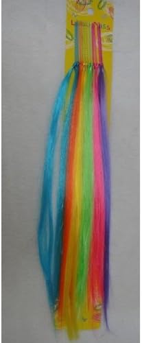 12 Pack - Clip in Neon Straight Acrylic Hair Extensions Hair Pieces ...