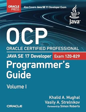 Amazon.com: OCP Oracle Certified Professional Java SE 17 Developer (1Z0 ...