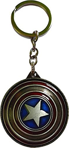 SCOTCH MIST Captain America Metal Key Chain (Bronze)/ Marvel Key Chain ...