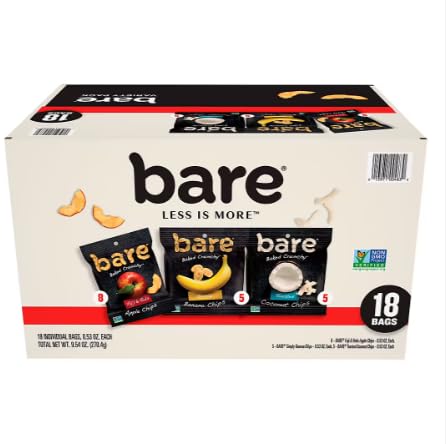 Amazon.com: Bare Fruit Snacks Variety Pack, Crunchy Apple, Banana ...