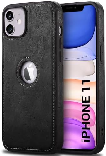 TheGiftKart Genuine Leather Finish iPhone 11 Back Cover Case ...