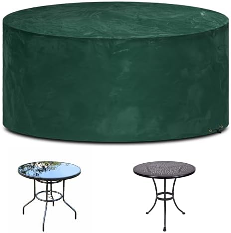 Funshot Round Garden Furniture Covers Waterproof, Windproof, Anti-UV ...