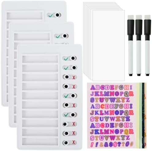 3 Stück To Do Liste Kinder, Checkliste mit 10 Blanko Papier, 3 ...