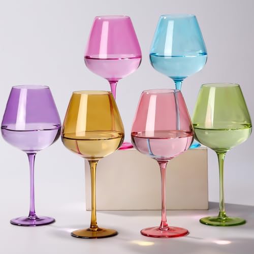 Amazon.com | Venus Collection Glassware- Elegant Colored Wine Glasses ...