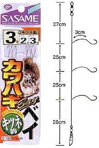 Amazon.co.jp: SASAME D-508 Kawahagi Bay (Fox) Hook, White, 1/Harris 1.5 : Sports & Outdoors
