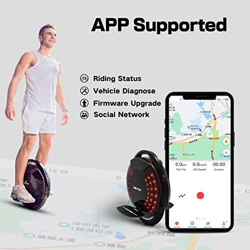INMOTION V8S Electric Unicycle One Wheel Self Balancing Scooters for ...