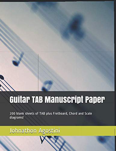 Amazon.com: Guitar TAB Manuscript Paper: 200 blank sheets of TAB plus ...