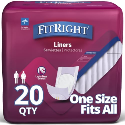 Amazon.com: FitRight Restore Incontinence Liners, Maximum Absorbency ...
