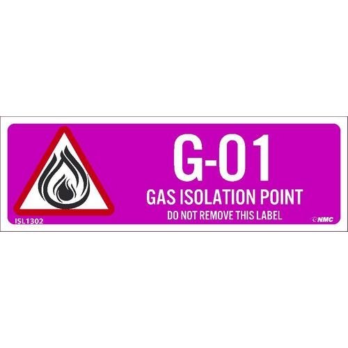 Amazon.com: NMC ISL1302, Label "Gas Isolation Point" (50 Packs of 10 ...