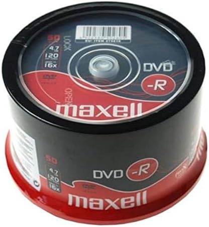 Maxell DVD-R 4.7 GB 16X 120 Min Video - Matt Silver (50 Disk Pack ...