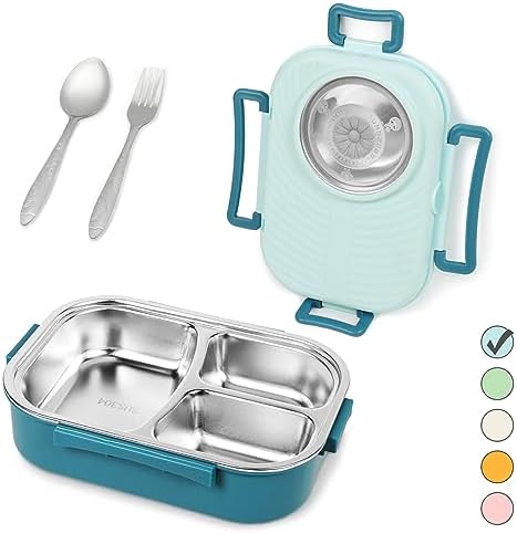 Amazon.com: Puraville Stainless Steel Bento Lunch Box for Kids and ...