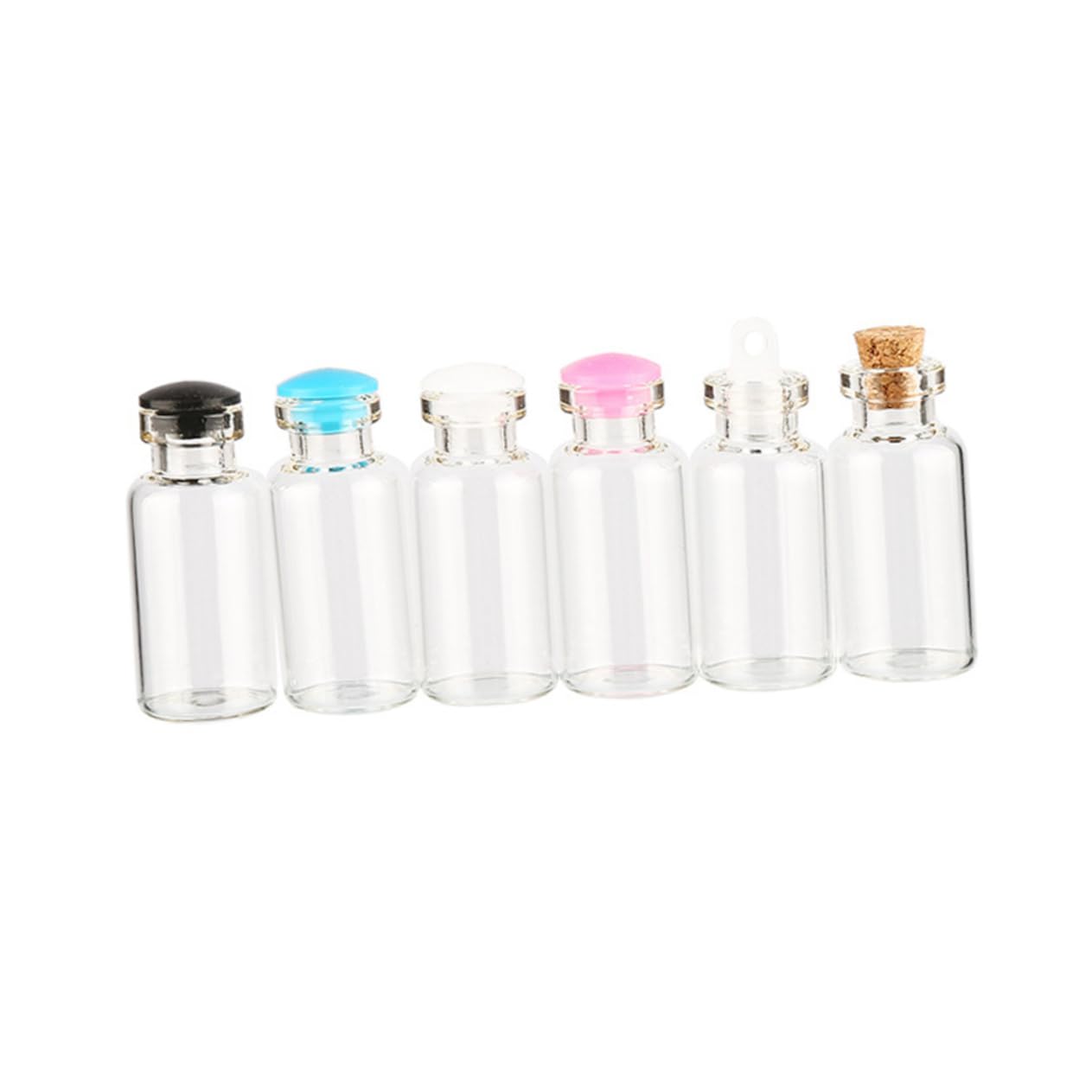 Amazon.co.jp: NUOLUX 50個 ガラスの願いボトル 漂流瓶 コルク付きの小さなバイアル 空のコルクボトル クリアコルクボトル 願いの壺 空のサンプルボトル コルク栓 ミニ ...