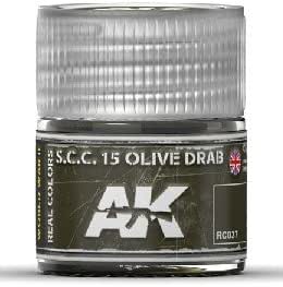Amazon.com: Real Colors: SCC 15 Olive Drab Acrylic Lacquer Paint 10ml ...