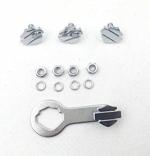 Amazon.com: Tricktoppers 4 Black Knurled Motorcycle License Plate Frame ...