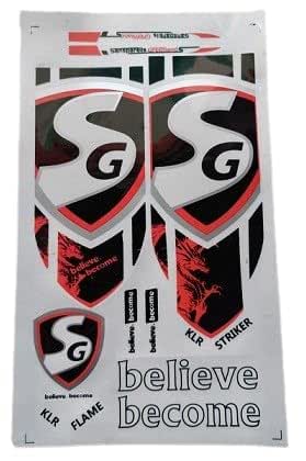 flame red u-10 cricket bat sticker self adhesive : Amazon.in: Sports ...