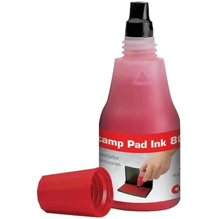 COLOP 801 Red Stamp Pad Ink. Best Refill Ink for Foam and Felt Rubber ...