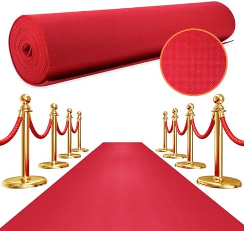 Amazon.com: 2.6FT×15FT Red Carpet Runner for Party,350 GSM Felt Non ...