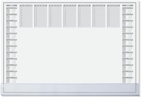 SIGEL HO366 Paper Desk Pad, with 2-year calendar (2024/25), daily ...
