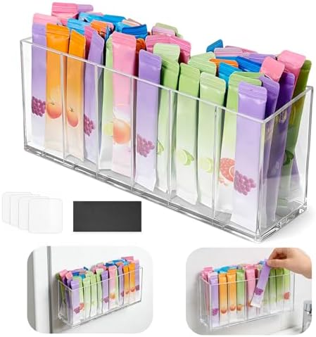 Amazon.com - Drink Packet Organizer with Removable Divider & 6 ...