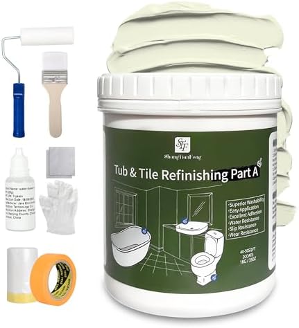 Amazon.com: ShangTianFeng Tile Paint Bathtub Paint Refinishing Kit ...