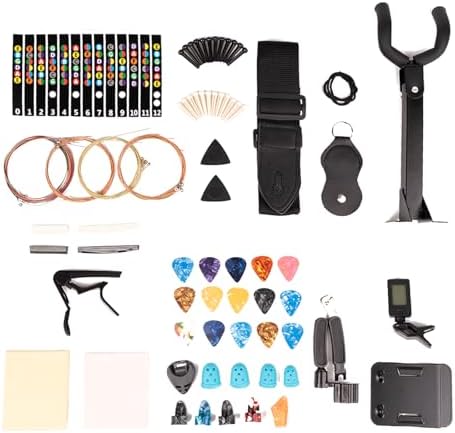 Amazon.com: LOMEVE Guitar Accessories Kit Include Acoustic Strings ...