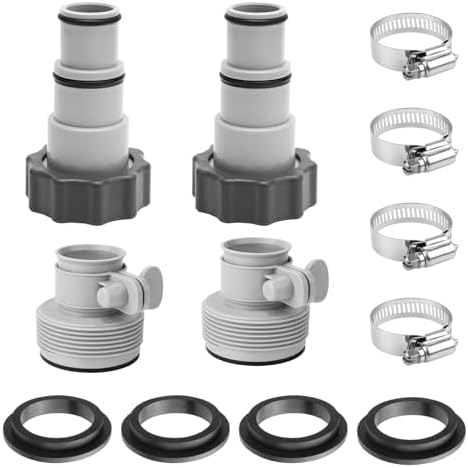 Amazon.com: Dimakung 4 Pack 1.25" to 1.5" Pool Hose Adapter A & B ...