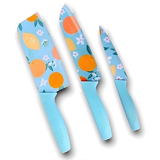 Buy BUYMZ 3 Piece Professional Ultra-Sharp Kitchen Knife Set Colour ...