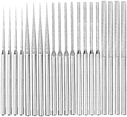 Luo ke 5 Different Shapes Diamond Mounted Drill Bit, 1/8 Inch Shank ...