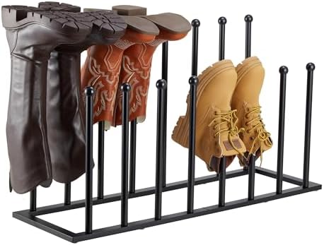 Amazon.com: pickpiff Free Standing Shoe Racks - Black Metal Boot Rack ...