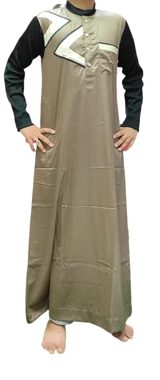 Buy Arabic Kurtas Jubba Thobe Chamak Dhamak For Men (52, salety cofee ...