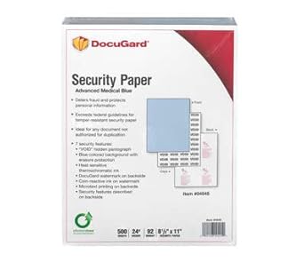 Amazon.com : Docugard Security Paper : Photo Quality Paper : Office ...