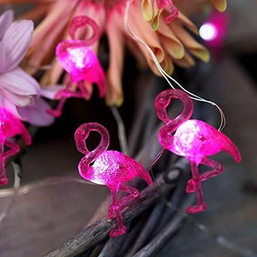 Amazon.com: JASHIKA Vintage Pink Flamingo Bird Décor String Lights 10ft ...