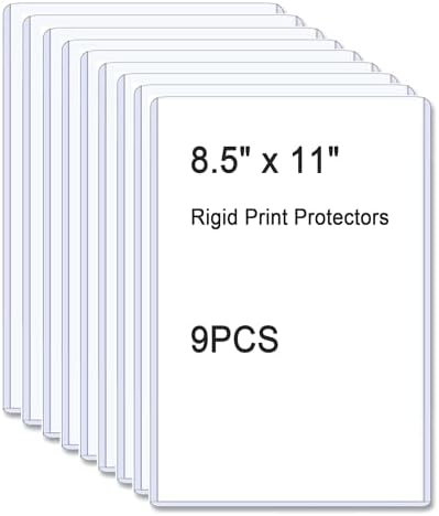 Amazon.com : 9Pcs Rigid Print Protectors,8.5x11'' Hard Plastic Sheet ...
