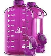 AQUAFIT 2l Water Bottle with Straw - Half Gallon Water Bottle ...