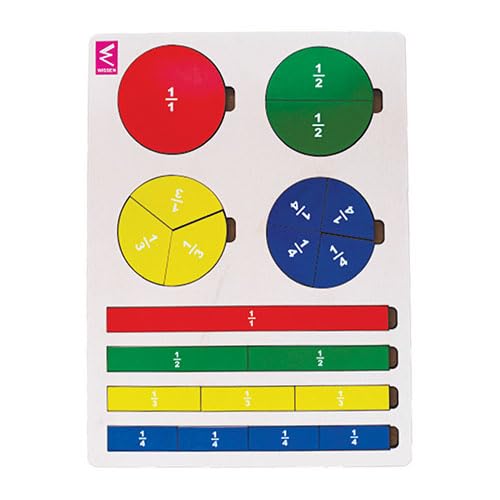 Wooden Fractions Mathematics Puzzle, Math Learning kit for Kids ...