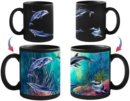 Amazon.com: Onebttl Dolphin Gifts Coffee Mug for Women Men, Cute 12oz ...