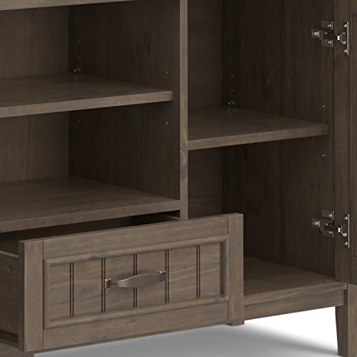 Snapklik.com : SIMPLIHOME Lev Solid Wood 53 Inch Wide Contemporary TV ...