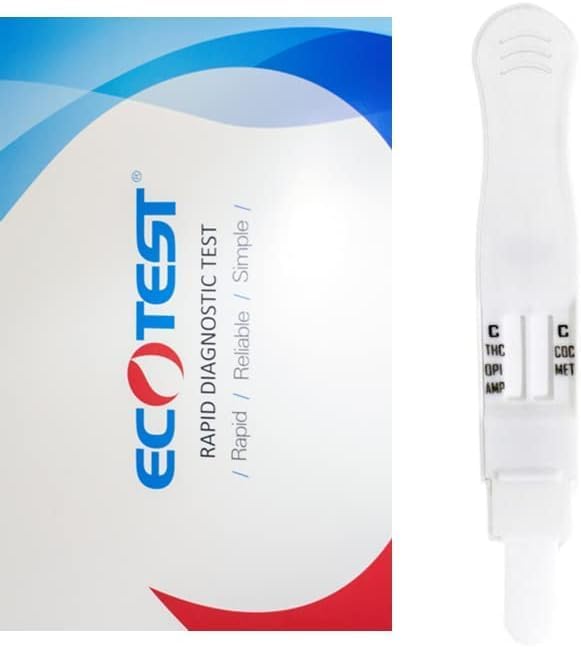 Amazon | 【25個セット】 ECOTEST 5種類の薬物を検出するマルチタイプ唾液薬物検査キット MET AMP THC 大麻 COC ...