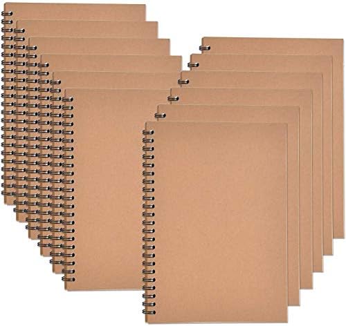 22 Pack Spiral Notebook, A5 Ruled Journal Notebooks with Kraft Paper ...