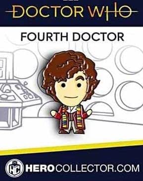 Doctor Who Hero Collector Chibi Style Pin Badge - Fourth Doctor (Facing ...