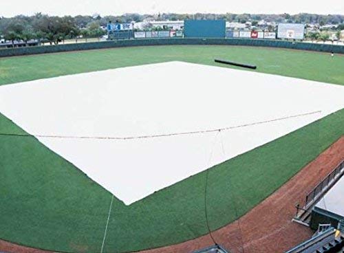 Professional Baseball Field Tarp Covers [175gsm/6.5oz] | 2 (White ...