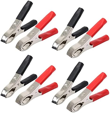 8PCS Insulated Alligator Clips Durable Duty Cable Replacement Alligator ...