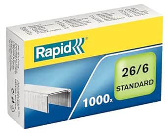 Rapid 26/6mm Standard Staples, for Stapling up to 20 Sheets, Use with ...