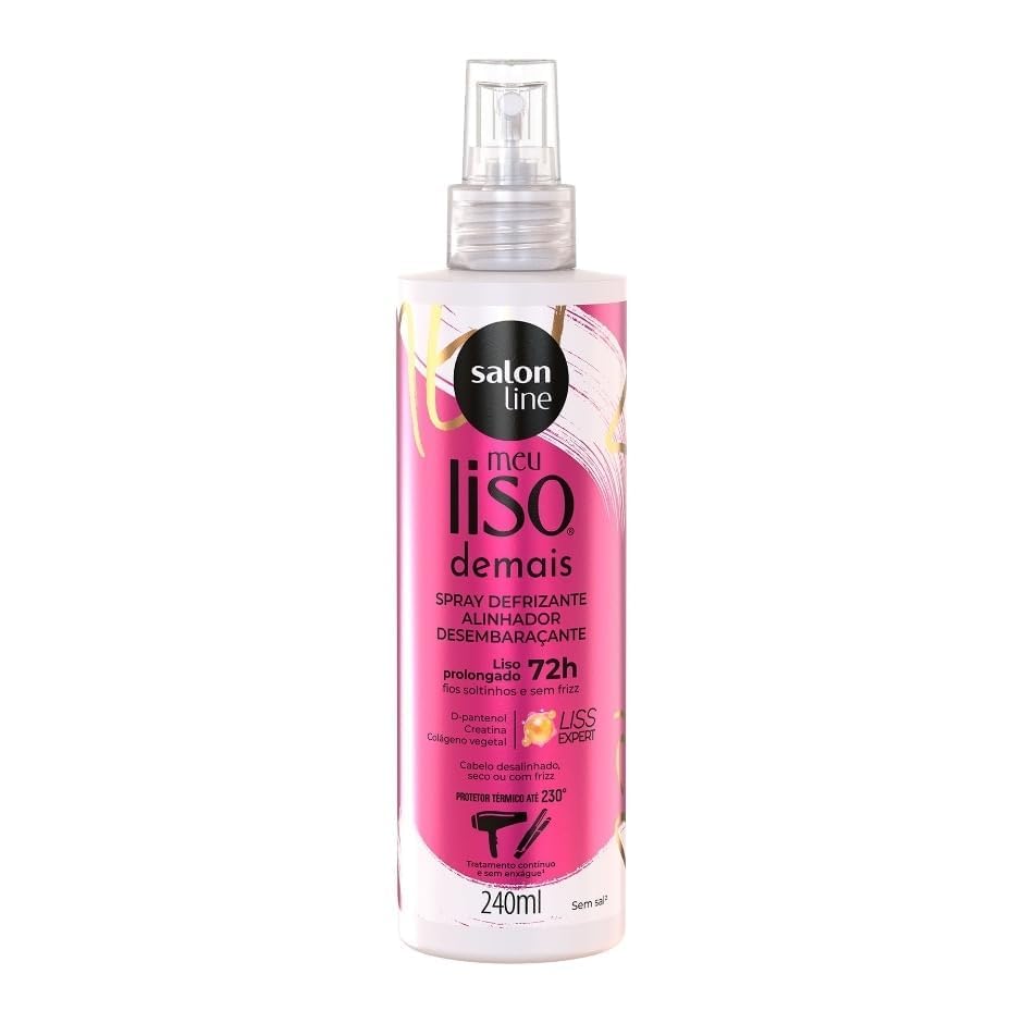 Salon Line, Meu Liso Demais, Spray Defrizante Protetor Térmico, Vegano ...
