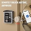 WeHere Key Lock Box Wall Mount with Key Drop Slot, Smart Digital ...