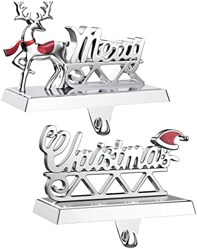 Amazon.com: SMINDER Merry Christmas Stocking Holders Set of 2 ...
