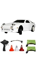 Amazon.com: Skymaker RC Drift Car with 3 Batteries Gyroscope LDR/C ...