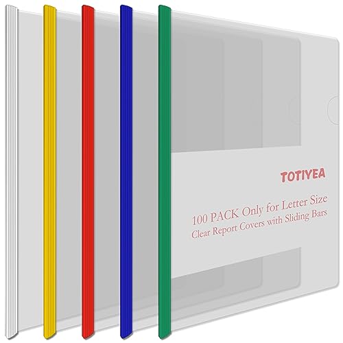 Snapklik.com : TOTiyea 100 Pack Clear Report Covers